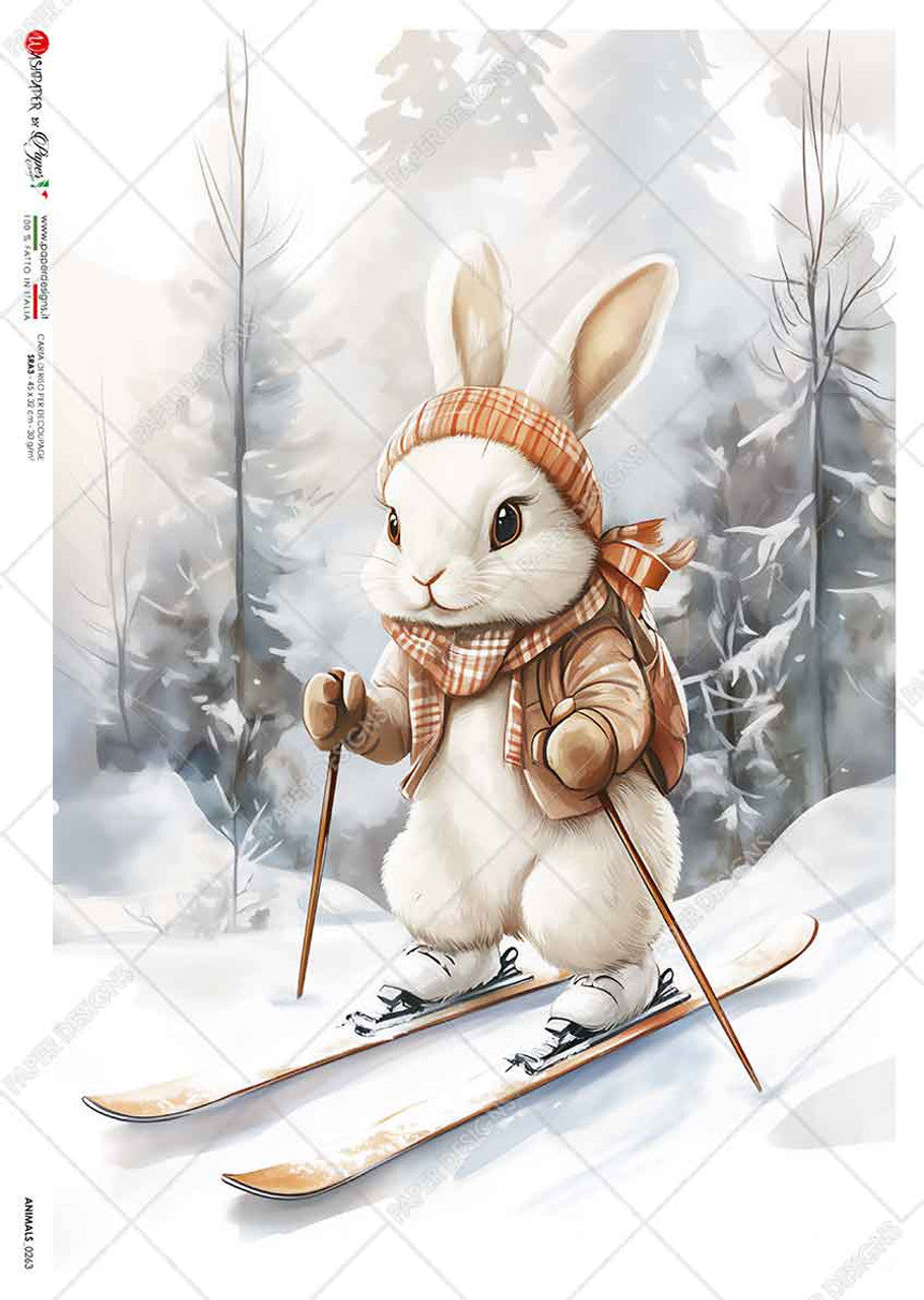 Paper Designs-Snow Ski Rabbit 0263 – Furniture Facelift by Kobi