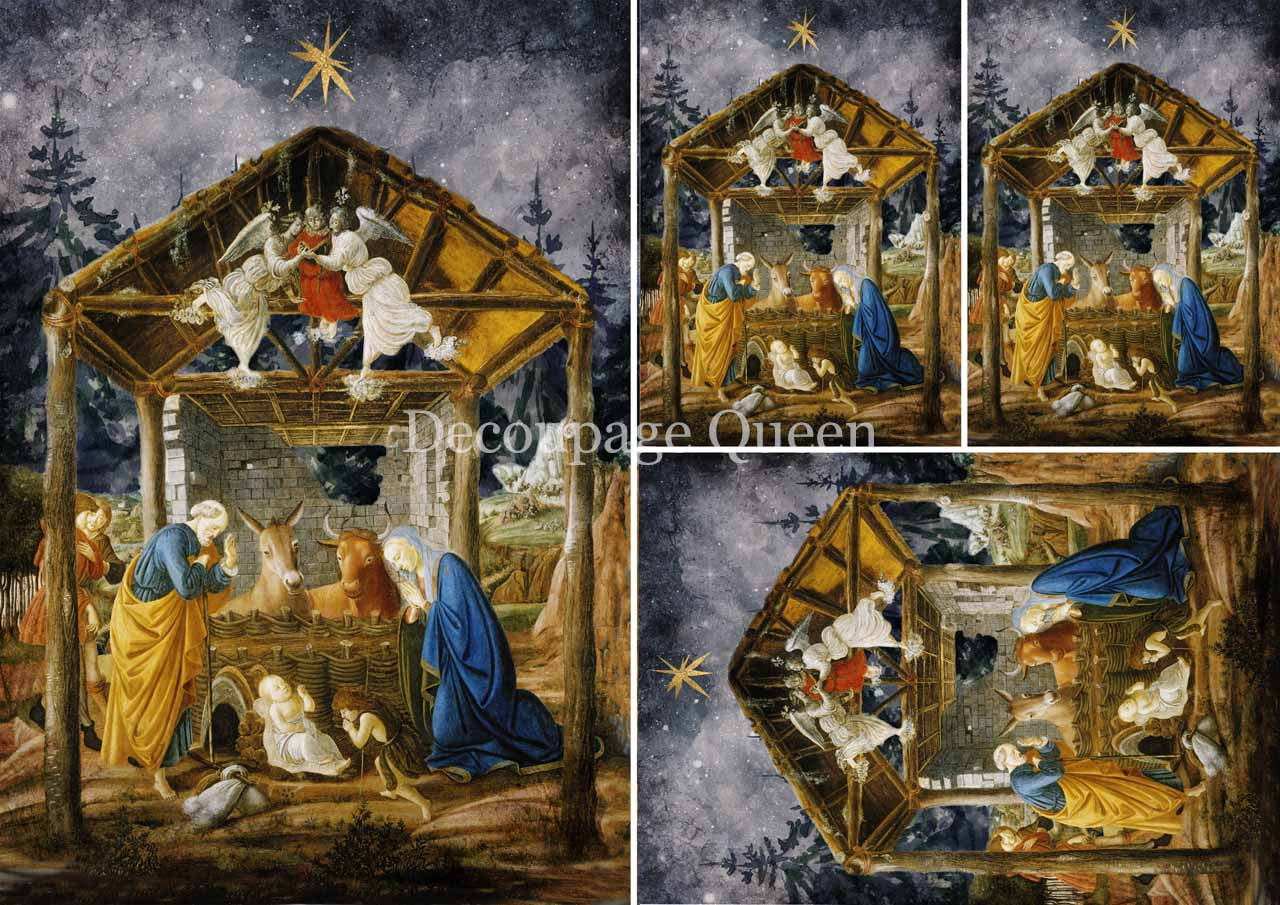 Decoupage Queen-Botticelli's Nativity Mini – Furniture Facelift by Kobi